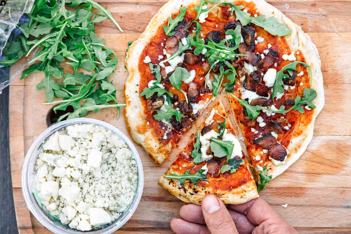 Bacon & Date Campfire Pizza | Fresh Off The Grid